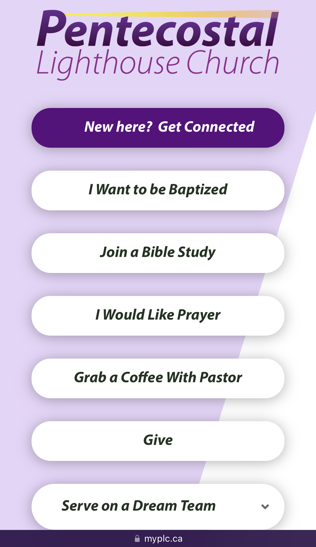 Get Connected - Pentecostal Lighthouse Church